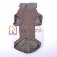 China Good Elasticity Silver Zipper Berber Fleece Pet Jacket 2*2 RIB Low Body Dog Jackets For Winter for sale