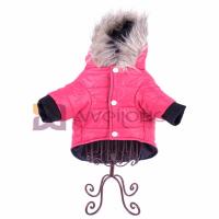 China Wadding Snaps Filling Opening Fur Hood Pet Clothing Hoodie Polyester dog outerwear for sale