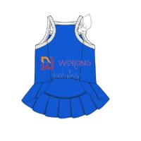 China Customized Cvc Jersey Sailor Anchor Pet Dress Breathable Dog Dress Female for sale