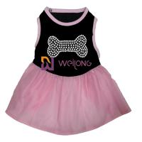 China Tulle Skirt  Hot Rhinestone Halloween Tulle Pet Dress / CVC Jersey Dogs Dressed Up for sale