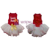 China Glitter Tulle Skirt Pet Dress  Custom Rubber Print Dog Princess Dress for sale