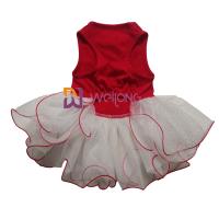 China Glitter Tulle Skirt Pet Dress  Custom Rubber Print Dog Princess Dress for sale