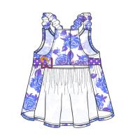 China Digital Print Hawaii Rose Customized Strap Dog Dress For Pet for sale