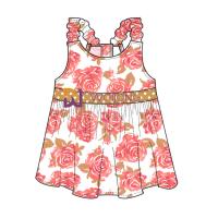 China Digital Print Hawaii Rose Customized Strap Dog Dress For Pet for sale