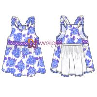 China Digital Print Hawaii Rose Customized Strap Dog Dress For Pet for sale