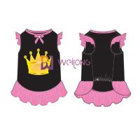 China Glitter Print Crown Skirt Pet Dress Customization BSCI / WMT Pet Skirt for sale