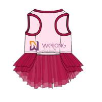 China Breathable Comfortable Tulle Skirt Happy Birthday Dog Outfit Customized ISO9001 for sale