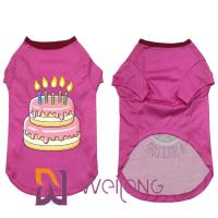 China Rubber Print Puppy Birthday Shirt Color Customized 180G for sale
