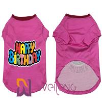 China Rubber Print Puppy Birthday Shirt Color Customized 180G for sale