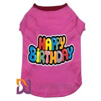 China Rubber Print Puppy Birthday Shirt Color Customized 180G for sale