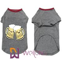 China Rubber Print Beer Glass Elasticity Greyhound Tee Shirt For Dogs for sale