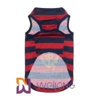 China Polyester Customized Rubber Print Stripe Pet T Shirt Dog Birthday Shirt for sale