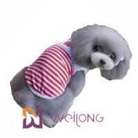 China Customized Digital Print  Sailor Anchor Stripe Pet T Shirt For Puppy 100% Cotton for sale