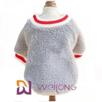 China Rib Knit Short Sleeve Pet T Shirt Keep Warm Soft Sherpa T Shirt For Dog for sale