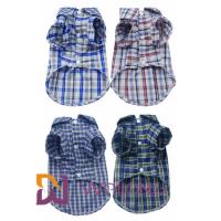 China Pet Clothes Cotton Plaid Dog Shirts For Medium Dogs ISO9001 for sale
