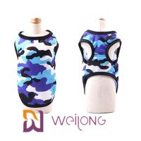 China Camo Dog Shirt Pet Clothing Sleeveless Plain T Shirt Colorful Breathable Mesh for sale