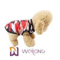 China Camo Dog Shirt Pet Clothing Sleeveless Plain T Shirt Colorful Breathable Mesh for sale