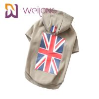 China The Union Jack Rubber Print UK Flag Pet Hoodie Short Type BSCI Cute Dog Hoodies for sale