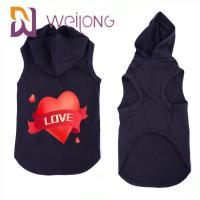 China Autumn Sleeveless Cat Dog Printed Pet Hoodie Dog And Cat Clothes for sale