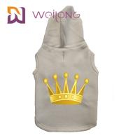 China Customizable Patterns CVC Cotton Dog Hoodie With Rubber Print for sale