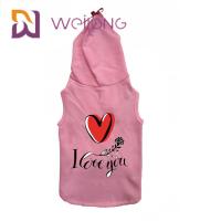 China CVC Cotton Sweatshirt Fleece Keep Warm Pink Pet Hoodie Dogs / Cats for sale