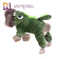 China Coral Velvet Crocodile Small Dog Pajamas Cat Warm Dog Clothes Hoodie for sale