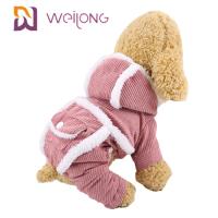 China BSCI 100% Poly Corduroy Pet Pajama Dog Clothes Fall And Winter for sale