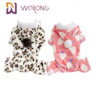 China Customizable 100% Poly Print Pet Pajama For Autumn / Winter Dog Flannel Pajamas for sale