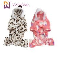 China Customizable 100% Poly Print Pet Pajama For Autumn / Winter Dog Flannel Pajamas for sale