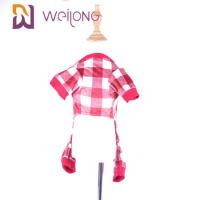 China Poly Soft Fabric Red Plaid Dog Pajamas / BSCI Large Dog Pajamas for sale