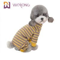 China Summer Striped Black And White Plaid Dog Pajamas Customized Yarn Dyed for sale