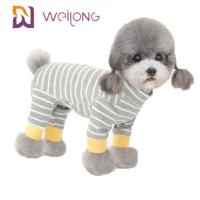 China Summer Striped Black And White Plaid Dog Pajamas Customized Yarn Dyed for sale