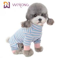 China Summer Striped Black And White Plaid Dog Pajamas Customized Yarn Dyed for sale