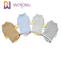 China Summer Striped Black And White Plaid Dog Pajamas Customized Yarn Dyed for sale