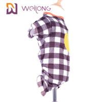 China Rubber Print Pumpkin Fleece Dog Pajamas Halloween Plaid Dog Pajamas for sale