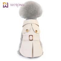 China Button Opening Dust Cat Winter Wear Plaid Cotton Canvas Pet Windbreaker For Dogs for sale