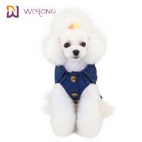 China Button Opening Dust Cat Winter Wear Plaid Cotton Canvas Pet Windbreaker For Dogs for sale