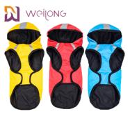 China Waterproof Reflective Pet Raincoat Dog Windbreaker Jacket With Hood for sale