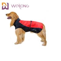 China Low Permeability Reflective Stripe Buckle Dog Rain Suit Large Dog Raincoat for sale