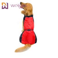 China Low Permeability Reflective Stripe Buckle Dog Rain Suit Large Dog Raincoat for sale
