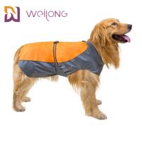 China Low Permeability Reflective Stripe Buckle Dog Rain Suit Large Dog Raincoat for sale