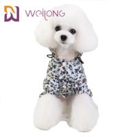 China Customized Digital Print Waterproof Fabric Pet Raincoat Draw Cord Small Dog Raincoat for sale