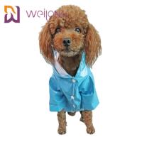 China PU Leather Lightweight Pet Raincoat Windproof Puppy Rain Jacket for sale