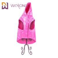 China Customized Pink PU Leather Lightweight Waterproof Dog Coat Xl Dog Raincoat for sale