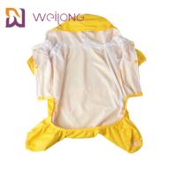 China PU Leather Lightweight Yellow Dog Raincoat Jackets Windproof MESH Lining for sale