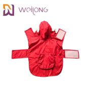 China Velcro Opening Pet Raincoat Bag Mesh Lining Xl Dog Raincoat for sale