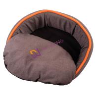 China Round Flax Donut Fully Washable Dog Bed Self Warming BSCI dog comfort bed for sale