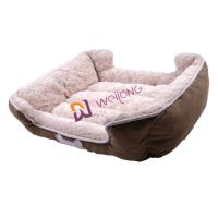 China Comfortable and breathable Canvas Self Warming Pet Bed PV Fleece Lining for sale