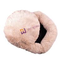 China Donut Round Plush Dog Bed Anti Anxiety Cozy Calming Soft Luxury Pet Bed for sale