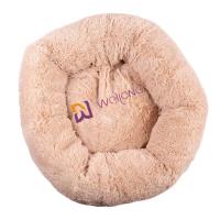 China Donut Round Plush Dog Bed Anti Anxiety Cozy Calming Soft Luxury Pet Bed for sale